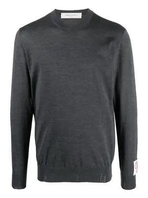 Golden Goose Golden Goose Ribbed-Knit Crew Neck Sweatshirt Grey