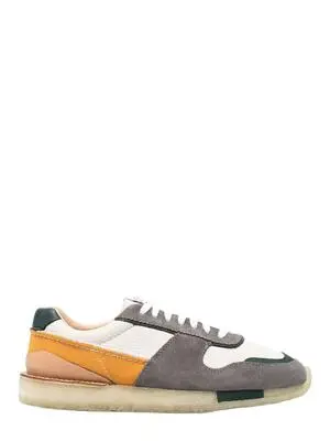 Clarks Panelled Suede Sneakers - Grey