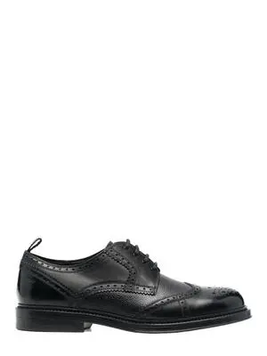 Bally Leather Brogue Shoes - Black