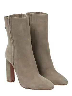 AQUAZZURA Suede Ankle Boots - Grey