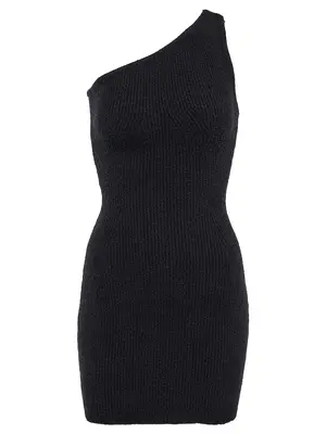 Wardrobe.NYC Ribbed Mini Dress - Black