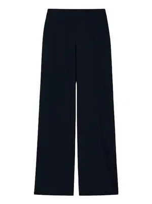 Giorgio Armani Giorgio Armani Wool Crepe Cropped Trousers Black