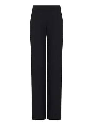Giorgio Armani Giorgio Armani Wool Crepe Cropped Trousers Blue / Navy