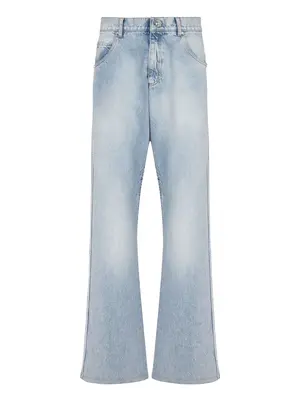 Balmain Loose-fit Straight-leg Jeans - Blue