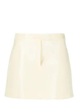 COURREGES Reedition Vinyl Mini Skirt - Yellow