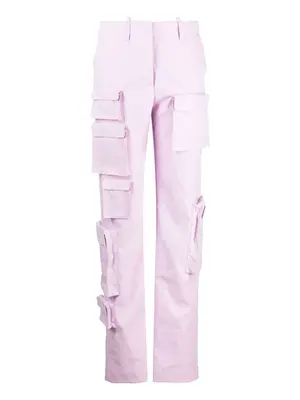 Off-White High-waisted Cargo Trousers - Purple