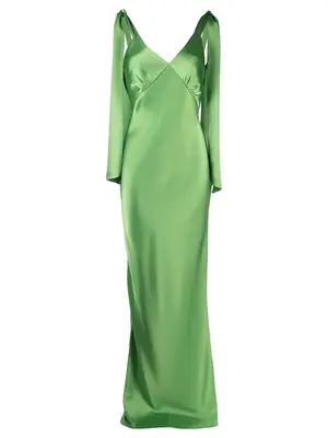 V:PM ATELIER Satin-finish Gown - Green
