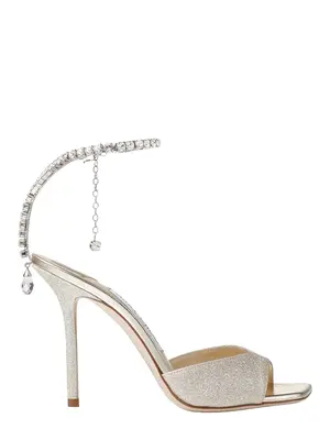 JIMMY CHOO 100mm Saeda Sandals - Gold
