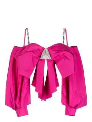 AREA Oversized Bow-detail Top - Pink