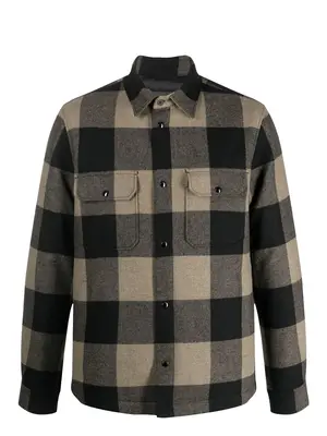 Woolrich Plaid-check Quilted Shirt Jacket - Green