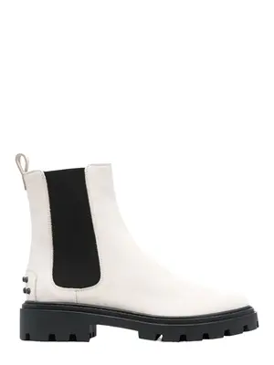 TOD'S Rubber-stud Chelsea Boots - White