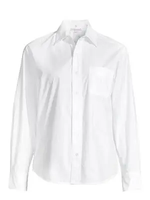 FRANCES VALENTINE Perfect Poplin Button-front Shirt - White