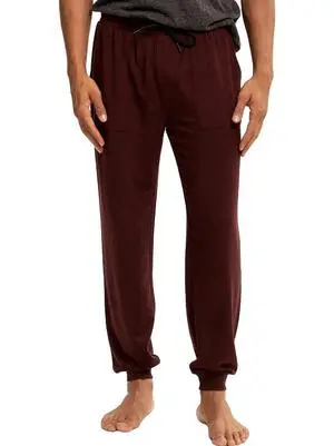 THREADS 4 THOUGHT Pierce Patch Pocket French Terry Joggers - Heather Royal Burgundy