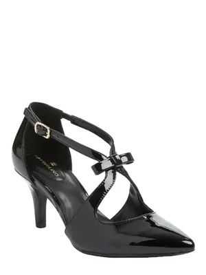 Bandolino Bandolino Zeffer Kitten Heel Pump Black Shiny