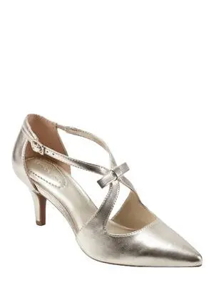 Bandolino Bandolino Zeffer Kitten Heel Pump Metallic Natural