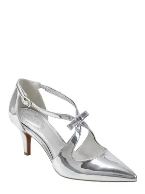 Bandolino Bandolino Zeffer Kitten Heel Pump Silver Shiny