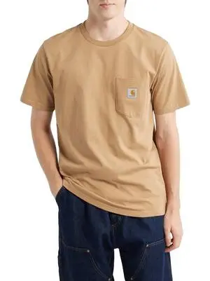 Carhartt Work In Progress Logo Pocket T-shirt - Peanut