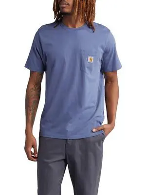 Carhartt Work In Progress Logo Pocket T-shirt - Puddle