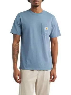 Carhartt Work In Progress Logo Pocket T-shirt - Velvet Blue