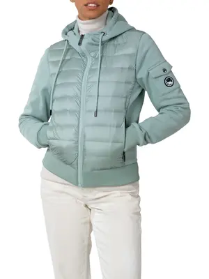 THE RECYCLED PLANET COMPANY The Recycled Planet Company Luna Recycled Nylon Puffer Jacket Mist Green