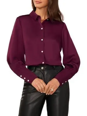 Halogen Halogen(r) Button-Up Shirt Deep Ruby