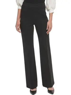 Dkny Flare Hem Ponte Pants - Black