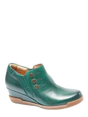 HALSA FOOTWEAR Hälsa Footwear Devina Wedge Bootie Dark Green