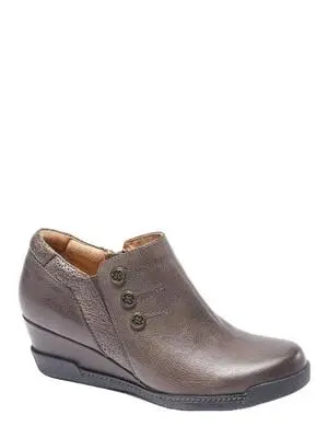 HALSA FOOTWEAR Hälsa Footwear Devina Wedge Bootie Dark Grey