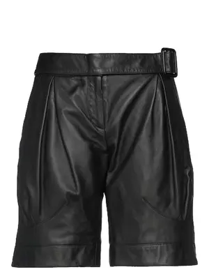 TRUSSARDI TRUSSARDI Lambskin Bermuda Shorts Black