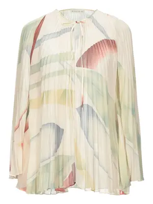Etro ETRO Floral Print Crepe Top Ivory