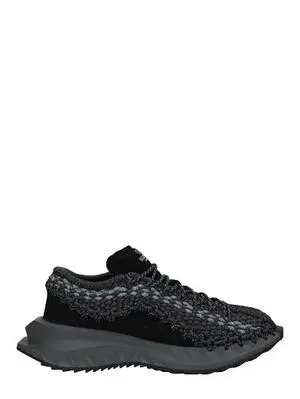 Valentino Garavani Leather And Textile Sneakers - Black