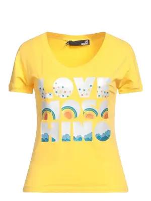 Moschino LOVE MOSCHINO Logo-Print T-Shirt Yellow