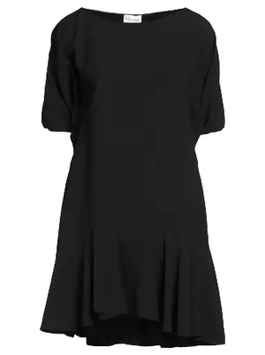 Red Valentino Mini Dress In Acetate And Viscose Black