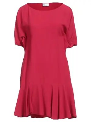 Red Valentino Mini Dress In Acetate And Viscose - Red