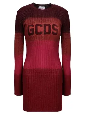 Gcds Knitted Bodycon Mini Dress - Pink