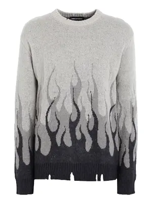 VISION OF SUPER VISION OF SUPER Jacquard Knit Sweater Grey
