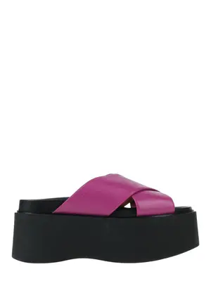 Marni Sandals In Soft Leather Fuchsia