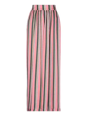 MARC ELLIS Striped Wide-leg Pants - Pink