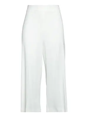 CLIPS Wide Leg High Waisted Trousers White