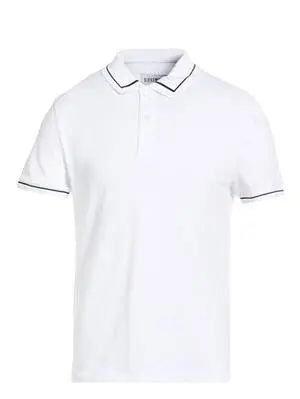 BIKKEMBERGS Polo Shirt Size Cotton, Elastane, Polyester - White