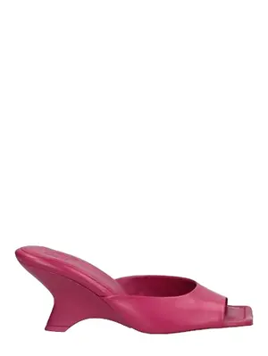 GIA BORGHINI GIA BORGHINI Leather Slides Pink