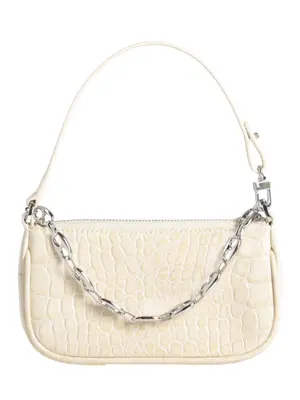 By Far Cream Cowhide Baguette Bag Ivory