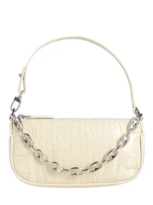 By Far Cream Cowhide Baguette Bag Off White