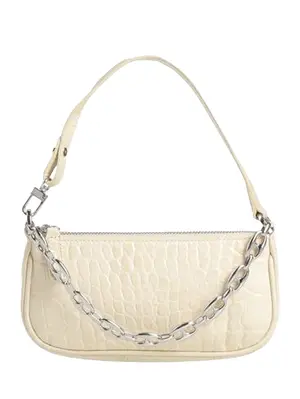 By Far Cream Cowhide Baguette Bag White