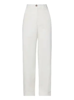 SEMICOUTURE SEMICOUTURE Straight-Leg Twill Pants White