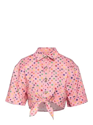 CHIARA FERRAGNI Logo Print Shirt - Pink