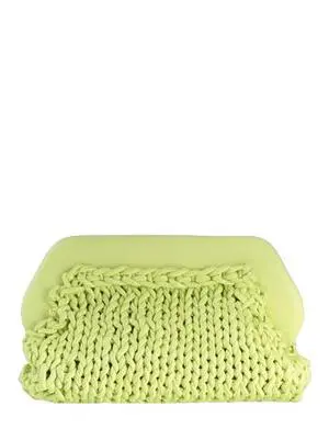 THEMOIRE Textile Fiber Clutch Green