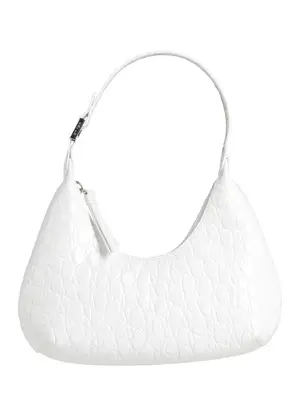 By Far Lime Cowhide Hobo Bag White