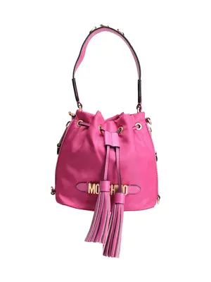 Moschino Textile Fibers Handbag Fuchsia