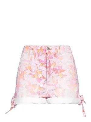 Isabel Marant Floral Print Gabardine Shorts - Purple